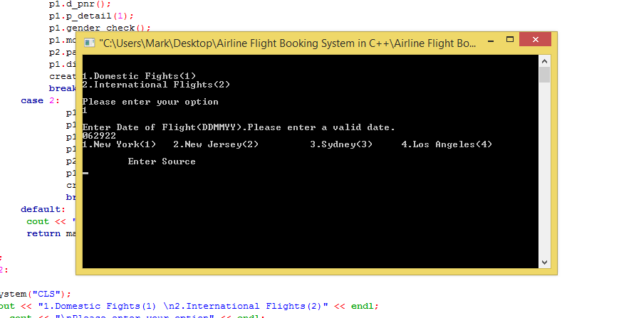 Airline Flight Booking System in C++ Free Source Code | SourceCodester